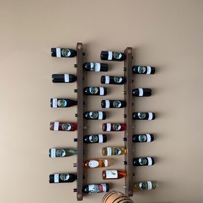 Vertical Wine Rack 12 Bottle Ladders Set of 2 - Etsy