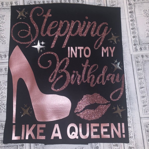 Stepping Into My 52nd Like a Queen SVG, 52nd Birthday Svg, 52 Birthday ...