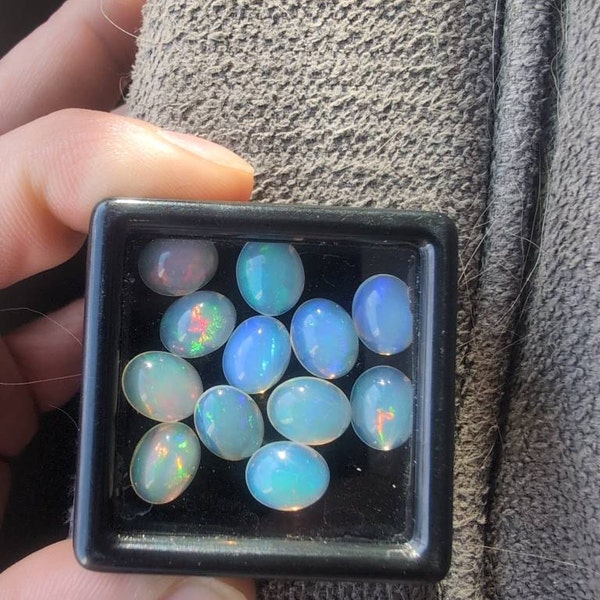 Round Opal Cabochons, AAA Top Natural Ethiopian Opal Round Cabochon, Ethiopian Opal, Welo Opal ...
