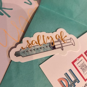 Funny Saline Flush Vinyl Sticker. Stocking Stuffer. Gift for Nurse ...