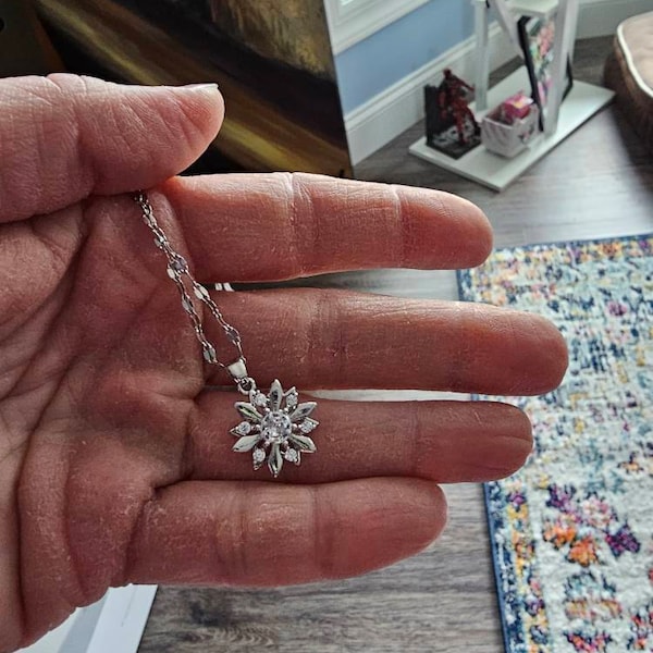 Gold Spinning Clover (type #1) Necklace With Cubic Zirconia – Anxiety ...