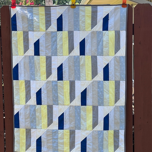 Happy Stripes PDF Quilt Pattern/ Stash Buster Quilt Pattern/ Layer Cake ...