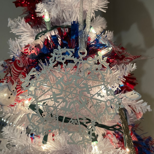 Math Teacher STEM Geometry Pi Numbers Snowflake Christmas Holiday Tree ...