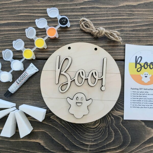 DIGITAL Halloween Boo! Painting Kit File Download SVG Laser Cutter or ...