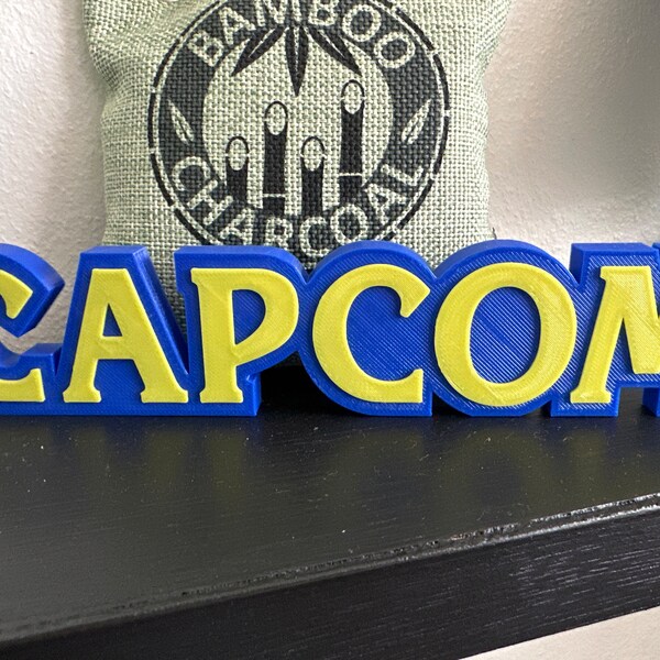 Capcom Video Game Logo Sign 8.25in (3D Printed, Man Cave, Game Room ...