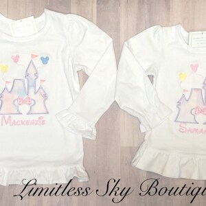 Character Inspired Miss Mouse Castle Embroidery Applique - Etsy