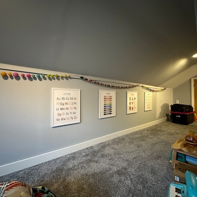 Alphabet Poster, Handwriting Chart Print, Educational Wall Art ...