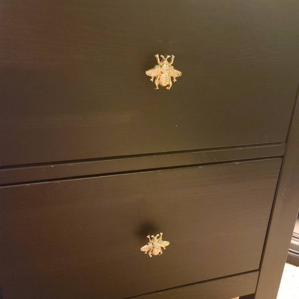 Brass Bee Knobs , Bumble Bee Drawer Pulls, Custom Engraved Wardrobe Knob Cabinet Knobs Modern ...