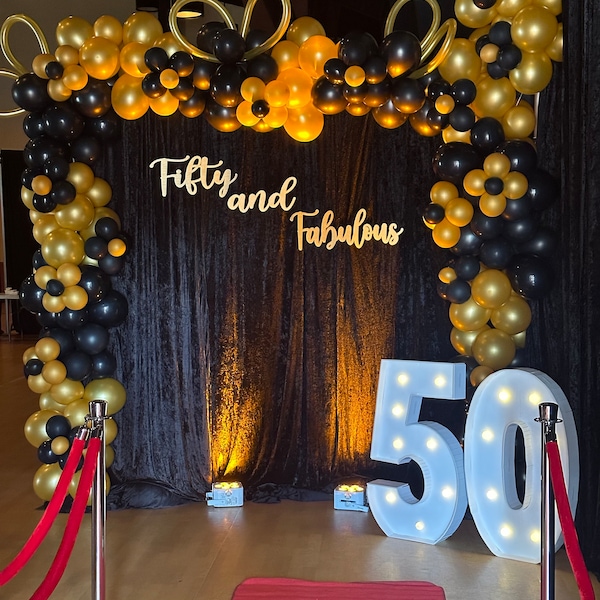 Fifty and Fabulous, Happy Birthday Sign, 50th Birthday Sign, 10 Inch ...