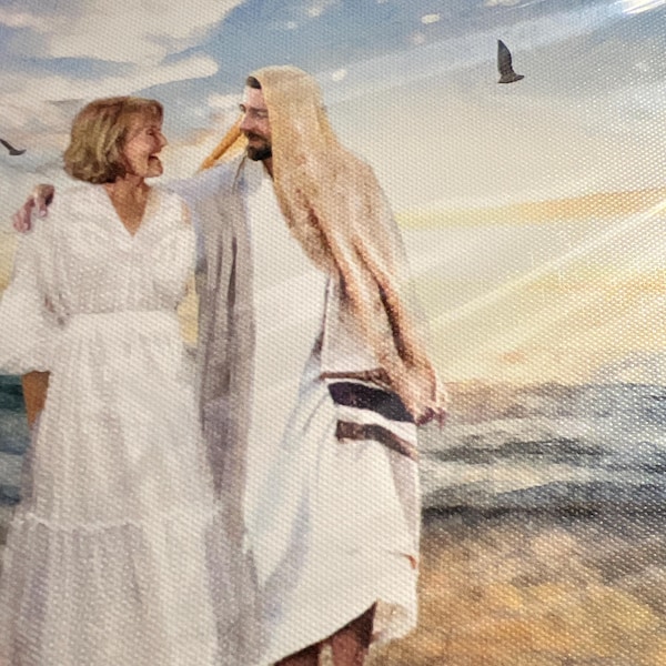 First Day in Heaven Painting - I HELD Him and Would Not Let Him Go ...