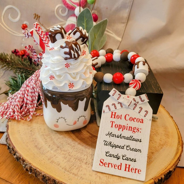 Hot Cocoa Marshmallow Mug Topper- Topper Only | Hot Cocoa Tiered Tray ...