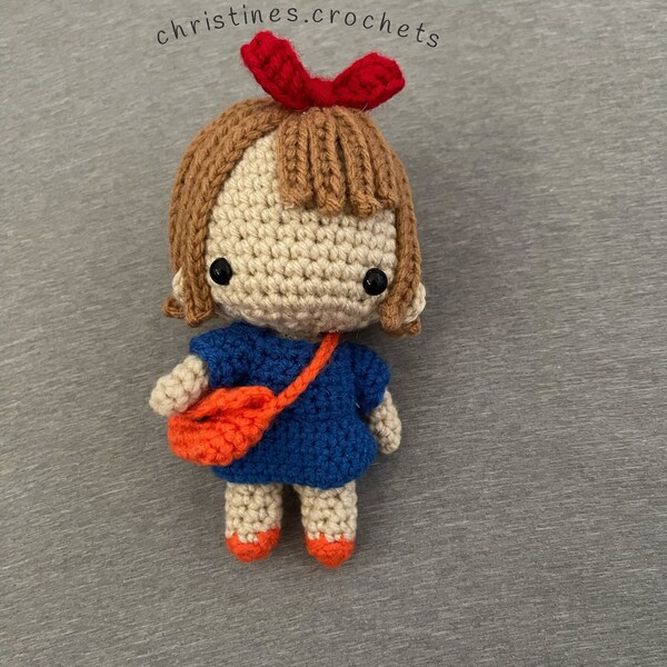 Crochet Pattern of Girl in Navy Dress Amigurumi/ Plushie Doll/ Bagcharm ...