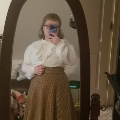 1980s Haband for Her Floral Polyester Short Sleeve Blouse. Fits up to ...