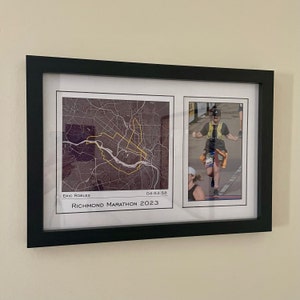 Any Marathon Running Map, Photo & Medal Display Frame : Gift for ...