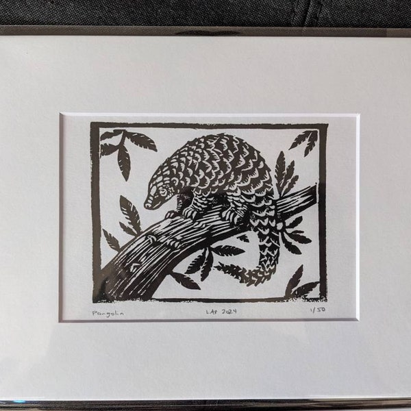 Capybara Linocut Block Print Rodent - Etsy