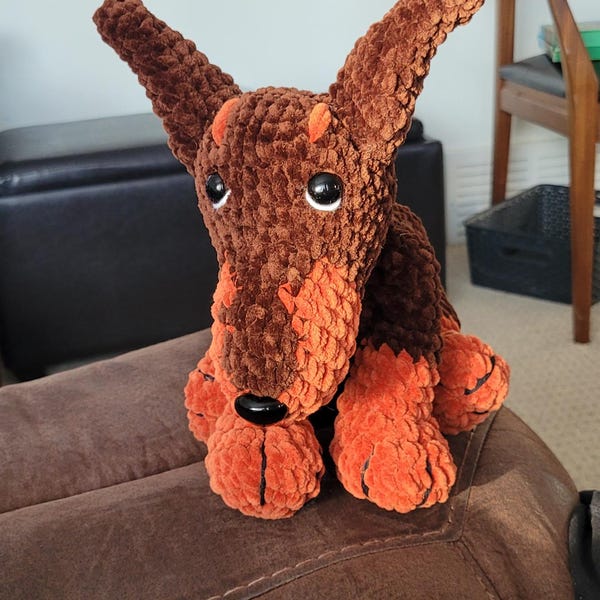 Doberman Crochet Pattern, Amigurumi Puppy Pattern, Crochet Dog Pattern ...
