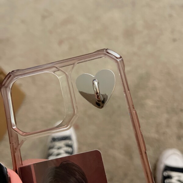 Heart Shape Cell Phone Hook, Adhesive Cell Phone Strap Hook,charm ...