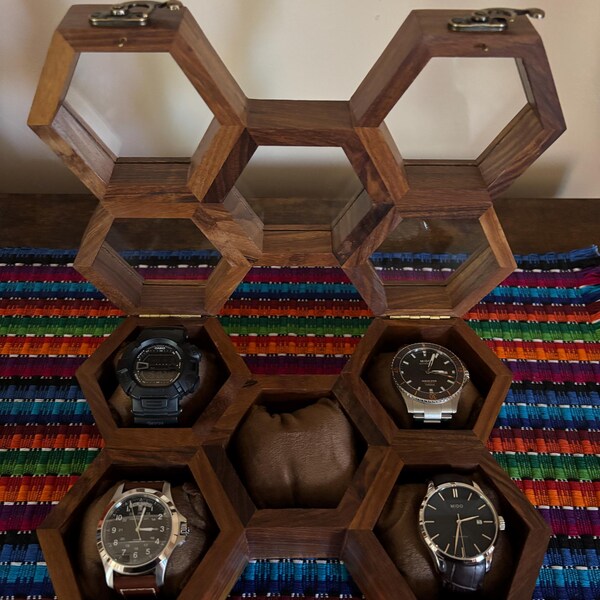 Personalized Epoxy Rosewood Resin Watch Box for Men, Best Gift for Dad ...