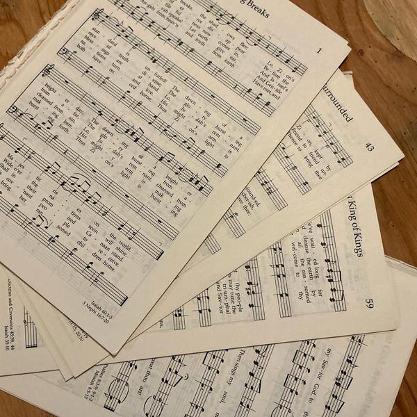 50 Vintage LARGE Holy Bible Pages Christian Worship Word of God New ...