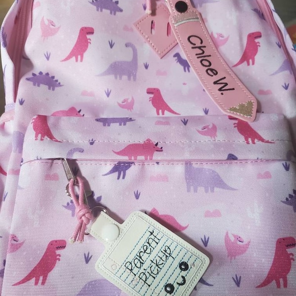 Personalized Name Tag, Personalized Back Pack Name Tag, Pencil Snap Tab ...