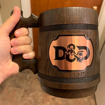 Dungeon and Dragons Mug. D&D Mug. Personalized Gamer Mug. Wood Stein ...