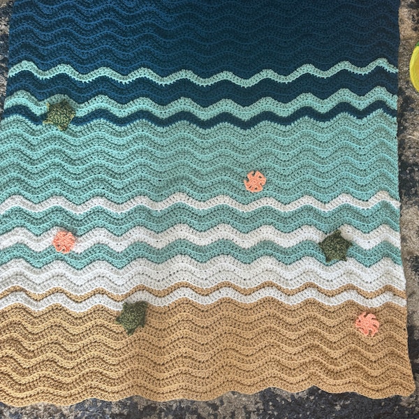 Sea Turtle Blanket Pattern | Sea Turtle Afghan | Turtle Blanket CROCHET ...