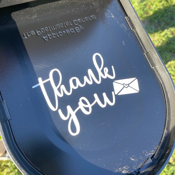 Thank You Decal, Thank You Sticker, Thank You Mail Box Decal Sticker ...