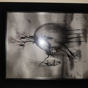 Spooky Bog Creature Creepy Cute Dark Art Fantasy Illustration Horror ...