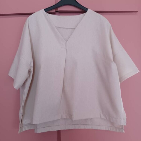 Boxy Top Blouse Letter Size of Papers PDF Sewing Pattern - Etsy