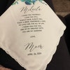 Groom Hankerchief From Mother of the Bride-wedding Handkerchief-print ...
