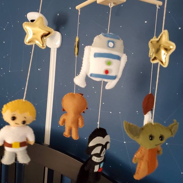Space Baby Mobile Solar System Kids Bedroom Outer Space Themed Nursery ...