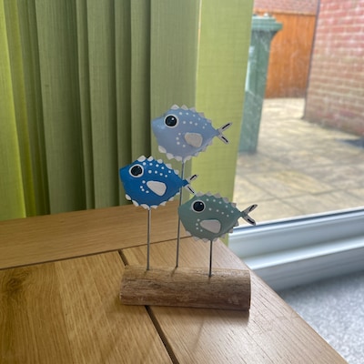 Blue School of Puffer Fish, a FAB Gift - Etsy