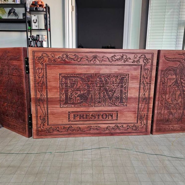 Dungeon Master Screen | Wooden RPG Screen Gift | Dnd Gift | Table Top ...