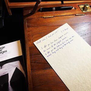 14-3/4 Wood Colonial Writing Desk With Accessories, Antique Vintage ...