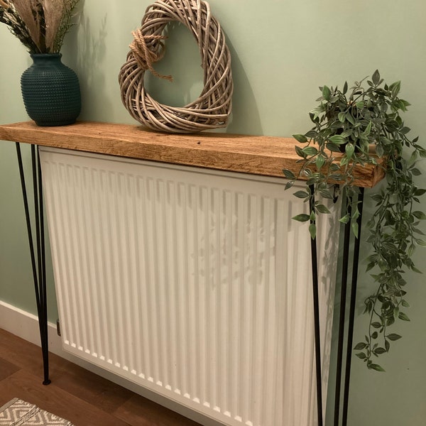 Rustic Console Table With Hairpin Legs, Rustic Hallway Table, Entryway ...