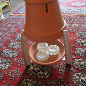 6 Inch Flower Pot Heater. Ready to Place One or More Candles Under It ...