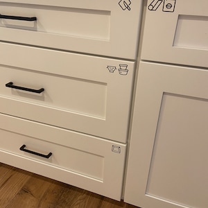 Kitchen Cabinet Label Decals extended Set 55 Icon Label Decals Kitchen ...