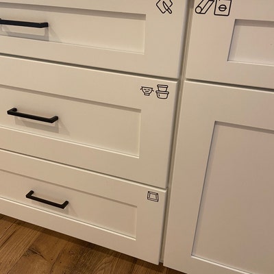 Kitchen Cabinet Label Decals extended Set 55 Icon Label Decals Kitchen ...