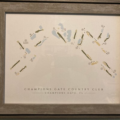 Custom Golf Course Map digital - Etsy