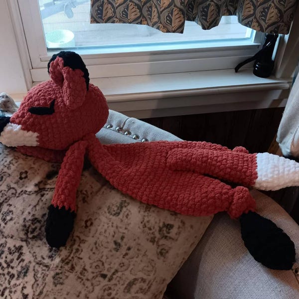 FOX Snuggler Plush Lovey Crochet Pattern PDF | Forest Animal Security ...
