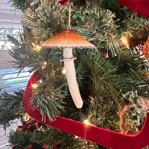 Creepy Mushroom Ornament Fantasy Fairy Fungi Weird Shaped Eyeball ...