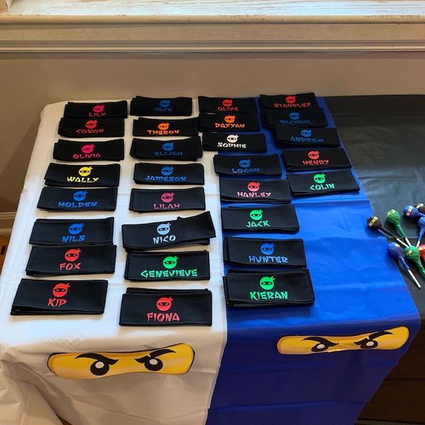 Personalized Ninja Face Headbands - Etsy