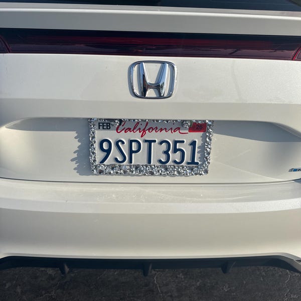 3D Pearl License Plate Frame Hand Made in America Holder Anti Theft ...