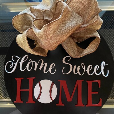 Home Sweet Home Baseball SVG, Baseball Cut File, Baseball Sign SVG ...