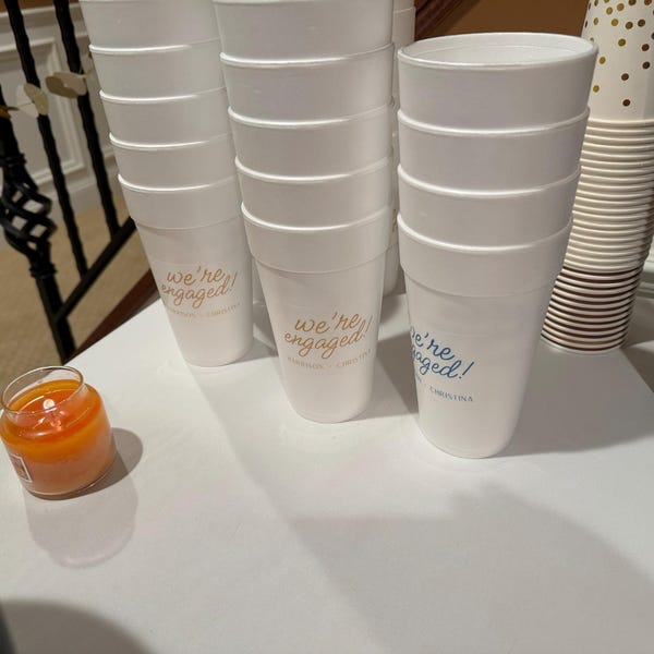 Personalized Styrofoam Cups, Beach Party Cups, Beach Cups - Foam Cups ...