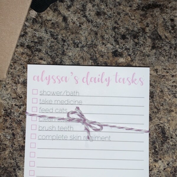 Personalized to Do List Notepad, Custom to Do List Pad With Lines, Kids ...