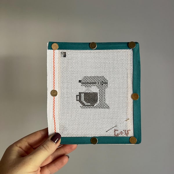 STAND MIXER Custom Color Hand-painted MINI 18 or 13 Mesh Stitch Painted ...
