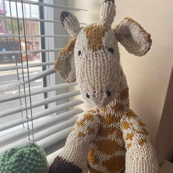 Knitted Giraffe, PDF Pattern, Knitting Pattern, DIY, Knitted Giraffe ...