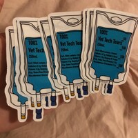 Blood Tubes Sticker Phlebotomy Sticker Vet Tech Sticker Science Lover ...