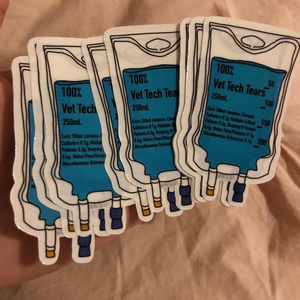 Blood Tubes Sticker ~ Phlebotomy Sticker ~ Vet Tech Sticker ~ Science ...